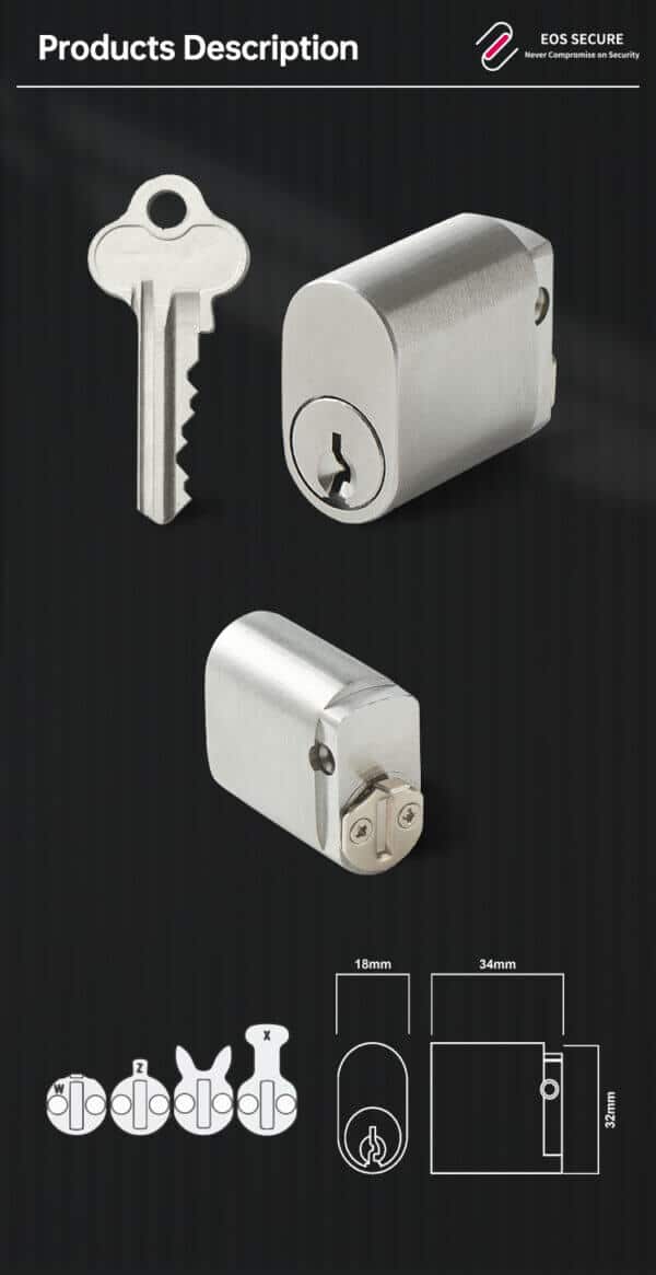 C4 Keyway Australian oval lock cylinder | EOS-Secure